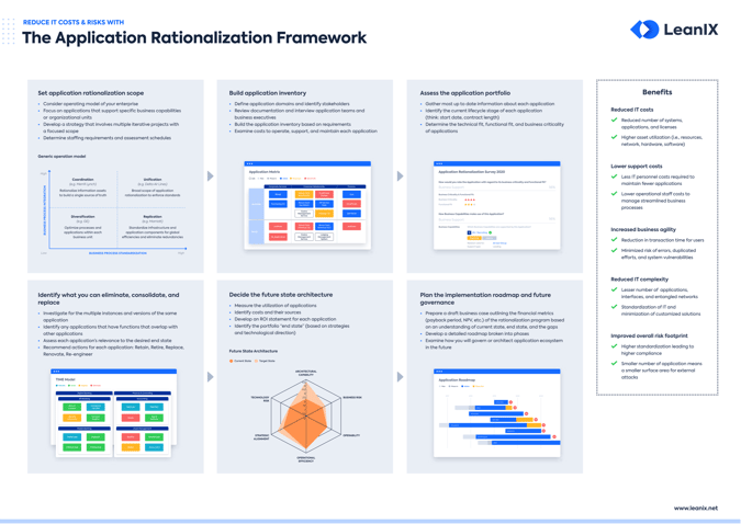 Application Rationalization Framework Leanix